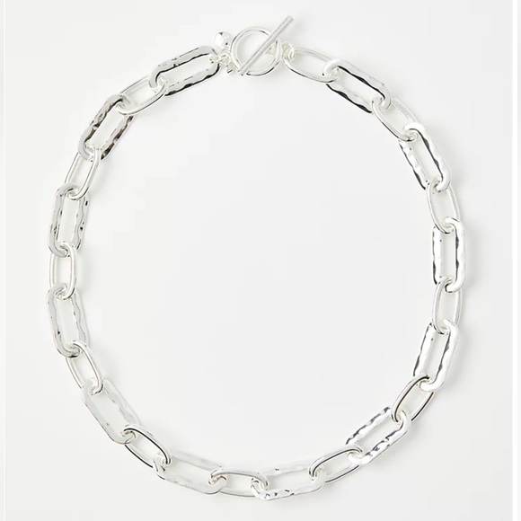 LOFT | Jewelry | Nwt Loft Chain Link Statement Necklace Silvertone ...